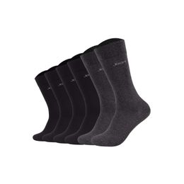 JOOP! Kurzsocken JOOP "Socken Unisex premium essential organic cotton Socks 6p 6er Pack", Herren, Gr. 43-46, bunt (2xschwarz, anthrazit meliert), Obermaterial: 62% Baumwolle CO(Bio). 36% Polyamid PA. 2% Elasthan EL., Socken