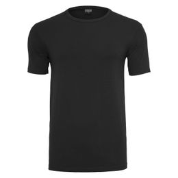 T-Shirt Urban Classics "Urban Classics Herren Fitted Stretch Tee", Damen, Gr. 5XL, schwarz, 95% Baumwolle, 5% Elasthan, unifarben, normal, Rundhals, Shirts T-Shirt