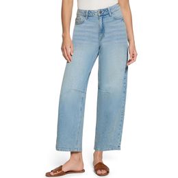 Regular-fit-Jeans Zero "Damen fit Jeans mit Waschung", Damen, Gr. 34, Normalgr&ouml;&szlig;en, light blau denim, Denim/Jeans, Obermaterial: 94% Baumwolle, 5% Baumwolle, 1% Elasthan; Futter: 35% Polyester, 65% Baumwolle, unifarben, figurbetont, Jeans