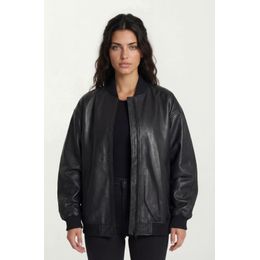 Bomberjacke Trueprodigy "Selina Bomberjacke mit Eingrifstaschen", Damen, Gr. M, schwarz, Obermaterial: 100% Schafsleder sheepskin., Jacken Bomberjacke