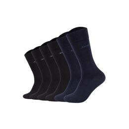 JOOP! Kurzsocken JOOP "Socken Unisex premium essential organic cotton Socks 6p 6er Pack", Herren, Gr. 39-42, bunt (2xschwarz, dunkelblau), Obermaterial: 62% Baumwolle CO(Bio). 36% Polyamid PA. 2% Elasthan EL., Socken