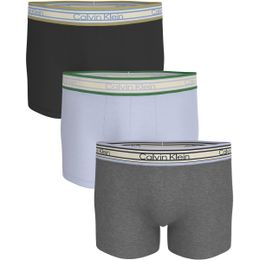 Trunk, Herren, Gr. XL (54), schwarz, heavenly iris, grau heather, Jersey, Obermaterial: 95% Baumwolle, 5% Elasthan, Calvin Klein Underwear, unifarben, k&ouml;rpernah, Unterhosen, K&ouml;rpernahe Passform mit elastischem Bund