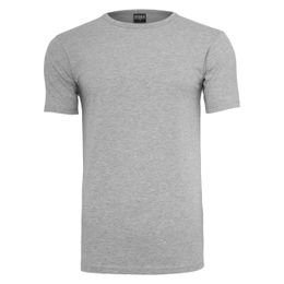 T-Shirt Urban Classics "Urban Classics Herren Fitted Stretch Tee", Damen, Gr. M, grau, 95% Baumwolle, 5% Elasthan, unifarben, normal, Rundhals, Shirts T-Shirt