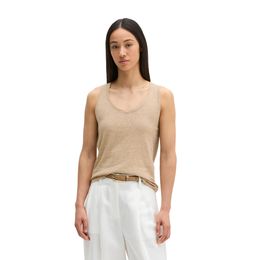 Marc O'Polo T-Shirt MARC O'POLO "aus Slub-Jersey", Damen, Gr. M, sandpaper, Obermaterial: 100% Baumwolle, unifarben, regular fit, V-Ausschnitt, Shirts T-Shirt