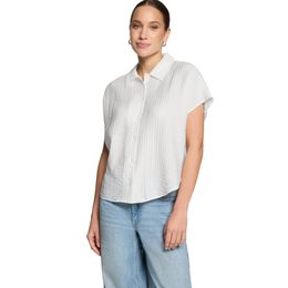 Hemdbluse Zero "Damen mit Kragen", Damen, Gr. 40, sanftes wei&szlig;, Obermaterial: 20% Polyamid, 80% Viskose, l&auml;ssig geschnitten normal, Blusen Hemdbluse