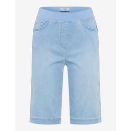 Raphaela by Brax Damen Hose Style PAMINA BERMUDA BLEACHED LIGHT BLUE SLIGHTUSED, denim hellblau, Gr. 36