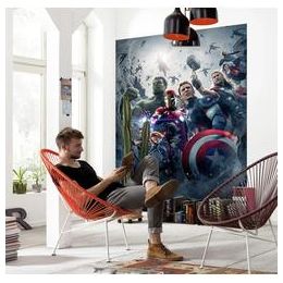 Fototapete Komar "Avengers-Age-of-Ultron-Movie-Poster - Gr&ouml;&szlig;e 184 x 254 cm", bunt, B:184m H:254m L:254m, Papier, Tapeten, Kinderzimmer