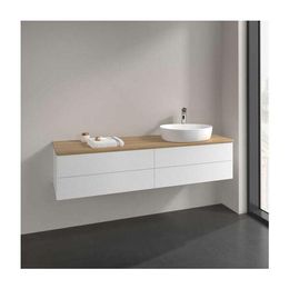 Villeroy & Boch Villeroy und Boch Antao Waschtisch-Unterschrank K27151MT 160x36x50cm, Hahnloch, Waschbeckenplattenfarbe honey oak, white matt lacquer