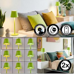 hofstein Salgadinho Tischleuchte 2-er Set LED Gr&uuml;n, 1-flammig