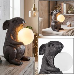hofstein Lampe Hase Jerok Tischleuchte Schwarz, 1-flammig