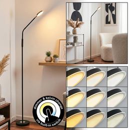 hofstein Kavin Stehleuchte LED Chrom, Schwarz, 1-flammig