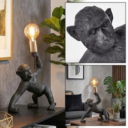 hofstein Affenlampe Kemor Tischleuchte Gold, Schwarz, 1-flammig