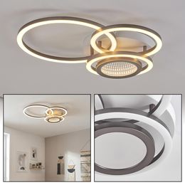 hofstein Savin Deckenleuchte LED Braun, Wei&szlig;, 1-flammig