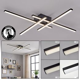 hofstein Velon Deckenleuchte LED Schwarz, 1-flammig