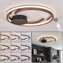 hofstein Miral Deckenleuchte LED Bronze, 1-flammig, Fernbedienung