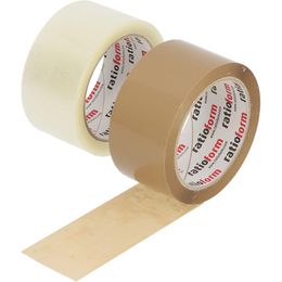 ratioform economy PP-Packband, Naturkautschuk, transparent, Bandbreite 50 mm, ab 50 Stk