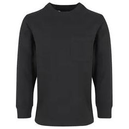 Longsleeve Urban Classics "Urban Classics Herren Boys Heavy Oversized Pocket Longsleeve", M&auml;dchen, Gr. 122/128, schwarz, 100% Baumwolle, unifarben, oversize, Rundhals, Shirts