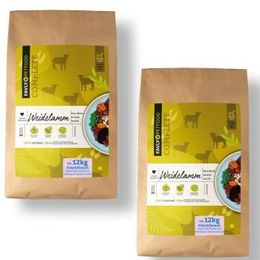 FAVLY Petfood Trockenfutter Lamm mit Karotte & Roter Beete 2x24 kg