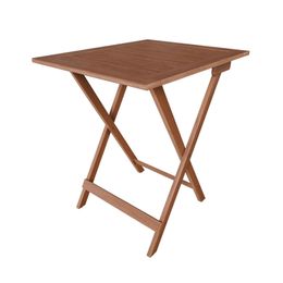 Juskys&reg; Beistelltisch Zadar XL - Klappbar f&uuml;r platzsparende Nutzung, aus ge&ouml;ltem Akazienholz, ideal f&uuml;r Garten und Balkon, 60x58x76 cm