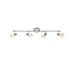 Brilliant Lampe Bona Spotrohr 4flg eisen/wei&szlig; 4x D45, E14, 40W, geeignet f&uuml;r Tropfenlampen (nicht enthalten) Arme drehbar / K&ouml;pfe schwenkbar