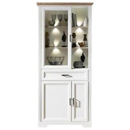Vitrine Innostyle "Jasmin", wei&szlig; (piniefarbe, wei&szlig;, eichefarben), B:93cm H:204cm T:42cm, Glas, Holzwerkstoff, MDF, Schr&auml;nke, Vitrine, inklusive Beleuchtung