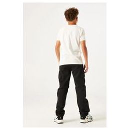 Cargohose Garcia, Jungen, Gr. 140, N-Gr, schwarz (off schwarz), Web, Obermaterial: 98% Baumwolle, 2% Elasthan, unifarben, regular fit lang, Hosen Cargohose, for BOYS