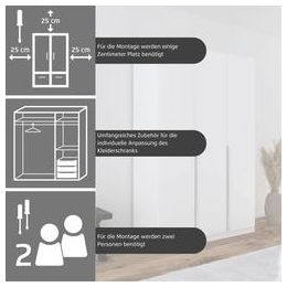 Dreht&uuml;renschrank OTTO HOME "Kleiderschrank Schrank Garderobe AGORDO mit Dekor- oder Hochglanzfront", grau (graumetallic, effektgrau hochglanz), B:315cm H:229cm T:54cm, Holzwerkstoff, Schr&auml;nke, Dreht&uuml;renschrank, durchdachte Innenausstattung, in 8 Breiten und 2 H&ouml;hen MADE IN GERMANY, Topseller