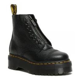 Schn&uuml;rboots Dr. Martens "Sinclair Gemilltes Nappaleder Plateaustiefel", Damen, Gr. 38, schwarz, Leder, Schuhe Schn&uuml;rboots, Plateauboots, Chunky Boot mit Front-Rei&szlig;verschluss, Topseller