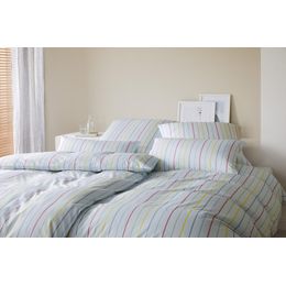 Bettw&auml;sche Elegante "Little", bunt (bleu), B/L: 135cm x 200cm, 1 Stk., 1 Stk., Mako-Batist, B/L: 80cm x 80cm, 2, Mako-Batist, Obermaterial: 100% Baumwolle, Bettw&auml;sche, Bettw&auml;sche, angenehmes Hautgef&uuml;hl