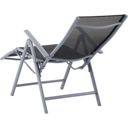 Relaxsessel Garden Pleasure "ARIOLA", schwarz, B:56cm H:112cm T:81cm, Sessel, Relaxsessel, mehrfach verstellbar