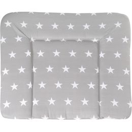 Wickelauflage Roba "Little Stars, grau", grau (grau, wei&szlig;), B:85cm L:75cm, Baumwolle, Polyester, Wickelauflagen, Wickelauflage