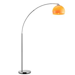 Brilliant Bogenlampe "Vessa - Bogenstehleuchte", chromfarben, orange, 1, &Oslash; 30cm H: 166cm, 1 Stk., Leuchten, Stehlampe Wohnzimmer, H 166 cm, B 122 cm, E27-Fassung, Bogenleuchte, Bogenlampe