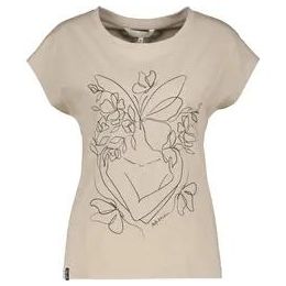 alife and kickin Rundhalsshirt ALIFE & KICKIN "Damen SigridAK P Kurzarmshirt, Shirt", Damen, Gr. S, embrace butterfly, pumice, 100% Baumwolle (Bio), Shirts Rundhalsshirt, leichtes Sommer-Top mit Print aus Bio-Baumwolle mit Rundhals