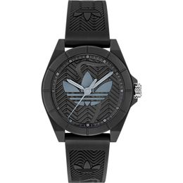 Quarzuhr adidas originals "PROJECT FOUR", schwarz, Armbanduhren, Damen, Quarzuhr, Armbanduhr, Herrenuhr, Damenuhr,Resinarmband,wasserabweisend bis 5 bar