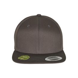 Flex Cap Flexfit "Flexfit Unisex Organic Cotton Snapback", Gr. onesize, schwarzgrau, 98% Baumwolle, 2% Elasthan, unifarben, Caps