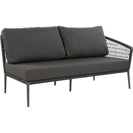 Sitzbank Musterring "Freilicht Anreihsofa", schwarz, grau, anthrazit, B:164cm H:75cm T:85cm, Aluminium, Stoff, Sitzb&auml;nke, Sitzbank, Sitzh&ouml;he von 42 cm kombiniert mit komfortabler Gurtfederung
