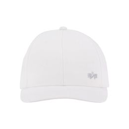 Baseball Cap Alpha Industries "Metal Label Cap", Herren, wei&szlig; (wei&szlig;, metalsilber), Web, Kunstfaser, Caps