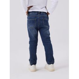 Slim-fit-Jeans name it "NMMSILAS SLIM SWE JEANS 8001-TH NOOS", Jungen, Gr. 86, N-Gr, blau (dunkelblau denim), Denim/Jeans, Obermaterial: 70% Baumwolle, 27% Polyester, 3% Elasthan, unifarben, slim fit lang, Jeans Slim-fit-Jeans