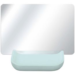 Kosmetikspiegel Kleine Wolke "Tray Mirror", gr&uuml;n, H:17,3cm T:11cm, Glas, Polyresin (Kunststein), Spiegel, rutschsicher