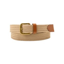 Levi's Stretchg&uuml;rtel LEVI'S "STRECH WOVEN BELT OV", Damen, Gr. 85, beige, Kunstfaser, G&uuml;rtel
