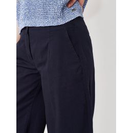 Culotte Toni, Damen, Gr. 36, N-Gr, dunkelblau, Web, Obermaterial: 97% Baumwolle, 3% Elasthan, slim fit wadenlang, Hosen Culotte, mit extra weitem Beinverlauf und B&uuml;gelfalte, Stretch