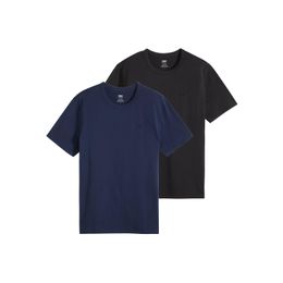 Levi's T-Shirt LEVI'S "T-Shirt Icon Tee 2er Pack", Damen, Gr. L, bunt (schwarz, blau), Obermaterial: 100% Baumwolle CO., Shirts T-Shirt
