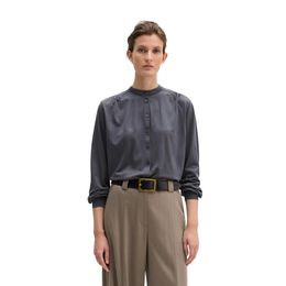 Marc O'Polo Blusenshirt MARC O'POLO "aus TENCEL&trade; Modal", Damen, Gr. L, blau graphite, Obermaterial: 70% Lyocell, 30% Baumwolle, unifarben, loose fit, Shirts Blusenshirt