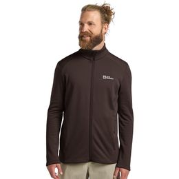Fleecejacke Jack Wolfskin "KOLBENBERG FZ M", Herren, Gr. L (52), peat, Obermaterial: 92% Polyester, 8% sonstige Fasern, Jacken Fleecejacke