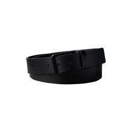 Lederg&uuml;rtel Calvin Klein "WARMTH BUCKLE", Herren, Gr. 105, schwarz, matte schwarz, Rindsleder, unifarben, G&uuml;rtel Lederg&uuml;rtel, Gr&ouml;&szlig;enverstellbar