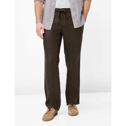 Brax Herren Flatfronthose Style ELIAS CHOCOLATE, dunkelbraun, Gr. 34/32