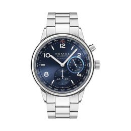 Nomos Glash&uuml;tte Nomos Glash&uuml;tte Herrenuhr Club Sport neomatik Weltzeit blau 790