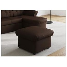 Hocker DOMO collection "Pegnitz", braun (dunkelbraun), B:60cm H:39cm T:60cm, 100% Polyester, Hocker, Polsterhocker