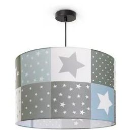 Paco Home Pendelleuchte "Cosmo 345", schwarz, 1, &Oslash; 38cm H: 21cm, Leuchten, Kinderlampe Deckenlampe LED Kinderzimmer Lampe Sternen Motiv E27, Pendelleuchte