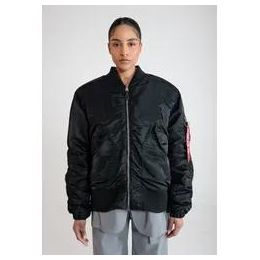 Bomberjacke Alpha Industries "CWU MA-1 Bomber NC Women", Damen, Gr. S/M, schwarz, Obermaterial: 100% Nylon, Lining/F&uuml;llung: 100% Polyester, Jacken Bomberjacke